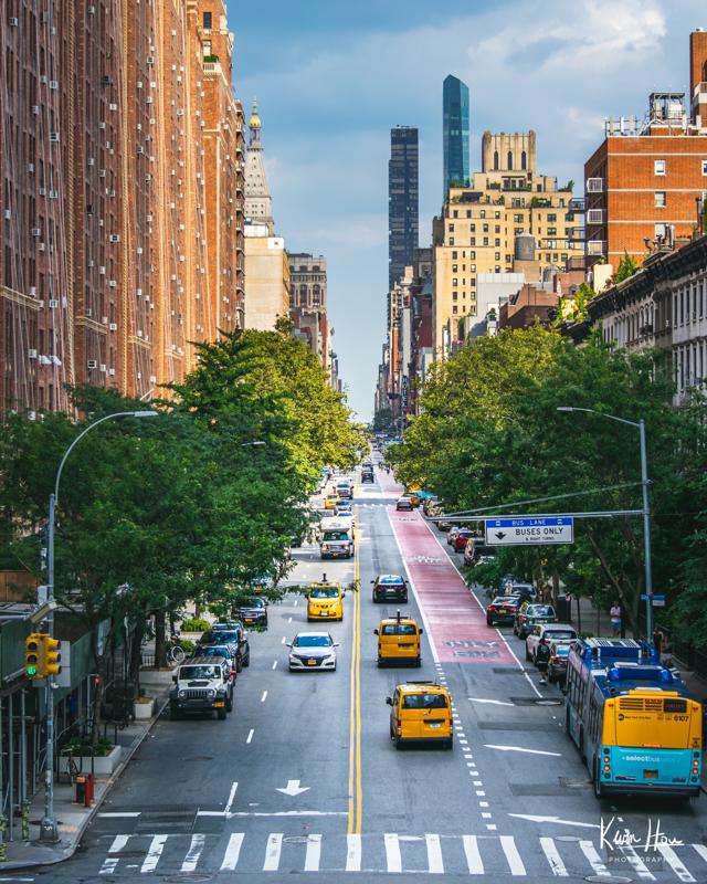 New York Looking Down Street from High Line - Vertical | Kevin Hou Photography